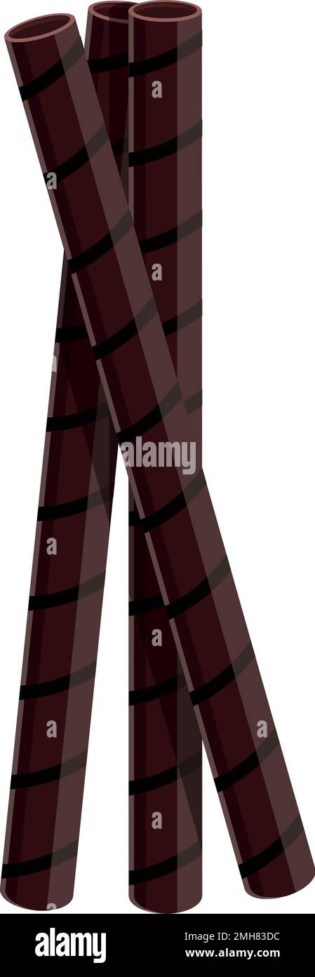 Coffee with wafer rolls Stock Vector Images - Alamy