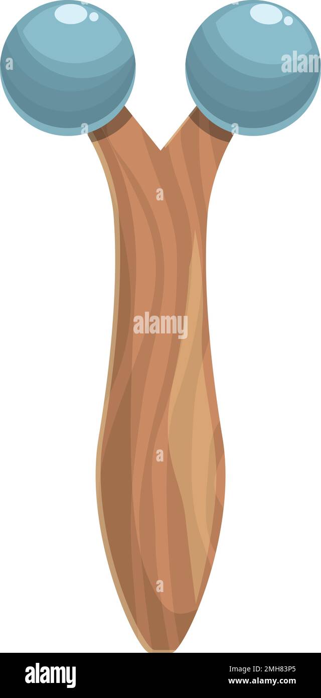 Massage roller icon cartoon vector. Facial skin. Woman fashion Stock ...