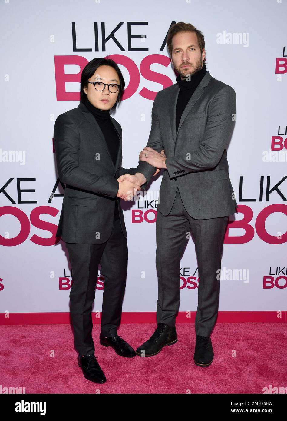 Actors Jimmy O. Yang, left, and Ryan Hansen attend the world premiere ...