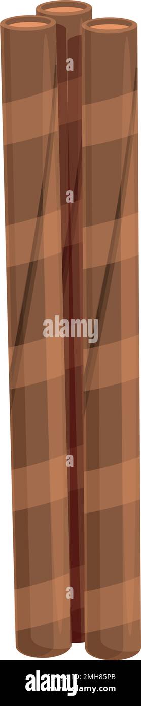 Bakery wafer rolls icon cartoon vector. Stick biscuit. Candy choco ...
