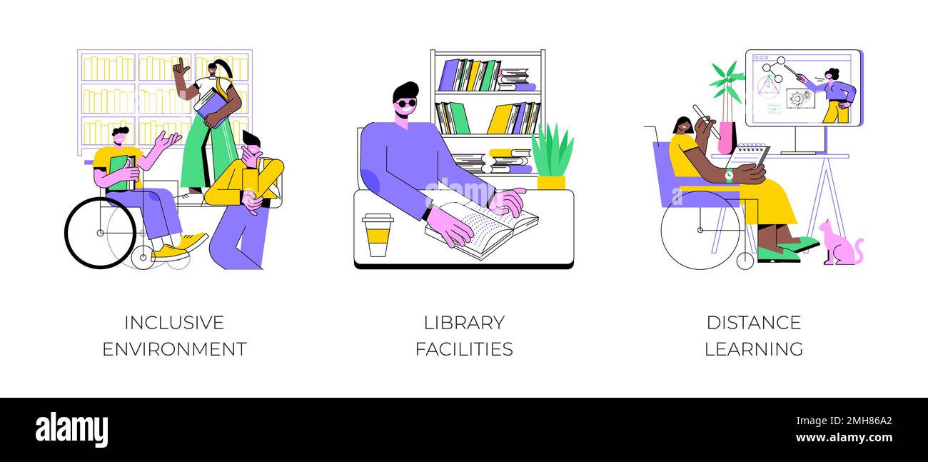 Accessibility and inclusion in education isolated cartoon vector ... Accessibility and inclusion in education isolated cartoon vector ...