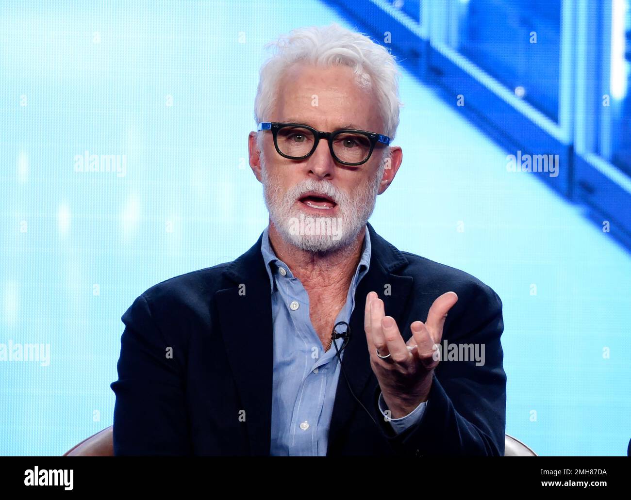 John Slattery, a cast member in the television series "neXt," takes ...