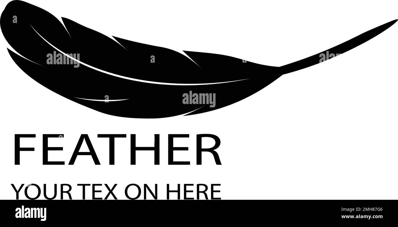 Feather ilustration logo vector template Stock Vector Image & Art - Alamy