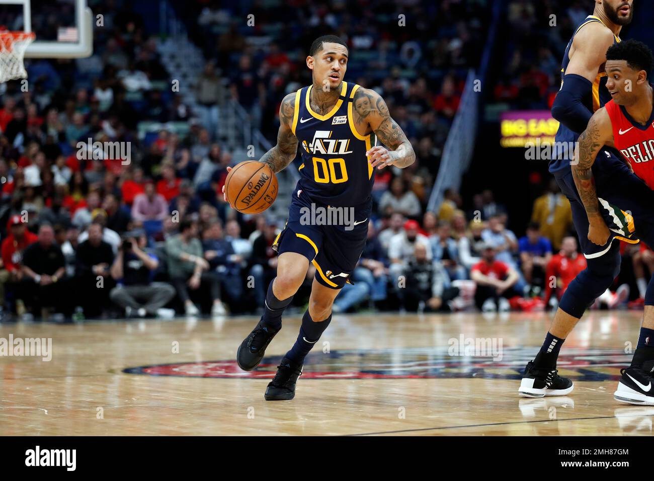 Utah Jazz guard Jordan Clarkson (00) in the second half of an NBA ...