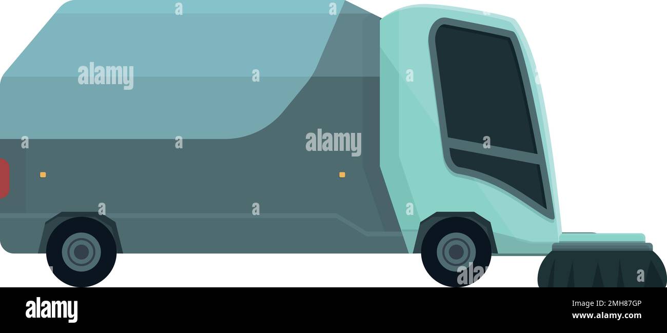 Lorry sweeper icon cartoon vector. Street truck. Machine washer Stock ...