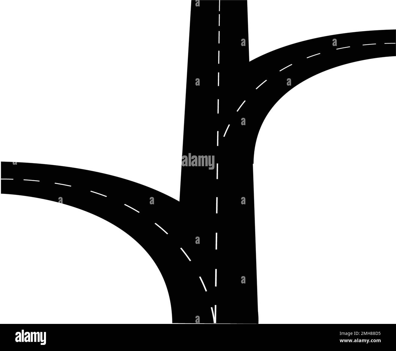 Fork in the street Stock Vector Images - Alamy