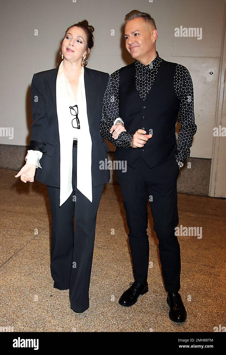 New York Ny Usa 26th Jan 2023 Drew Barrymore And Ross Mathews Seen At Cbs Mornings