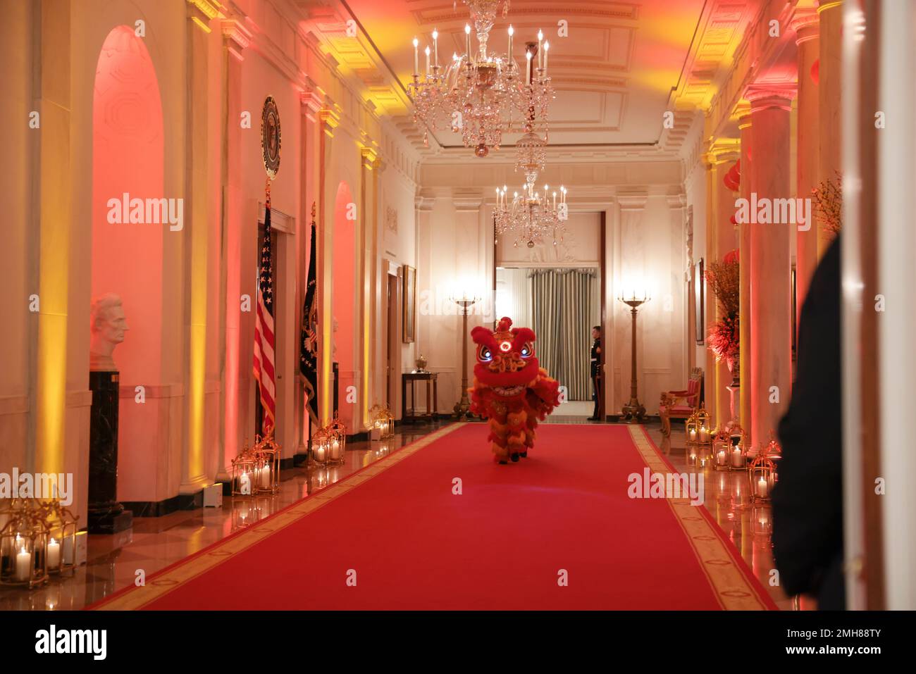 A Dragon, part of the The Choy Wun Lion Dance Troupe perform, duringÊa ...