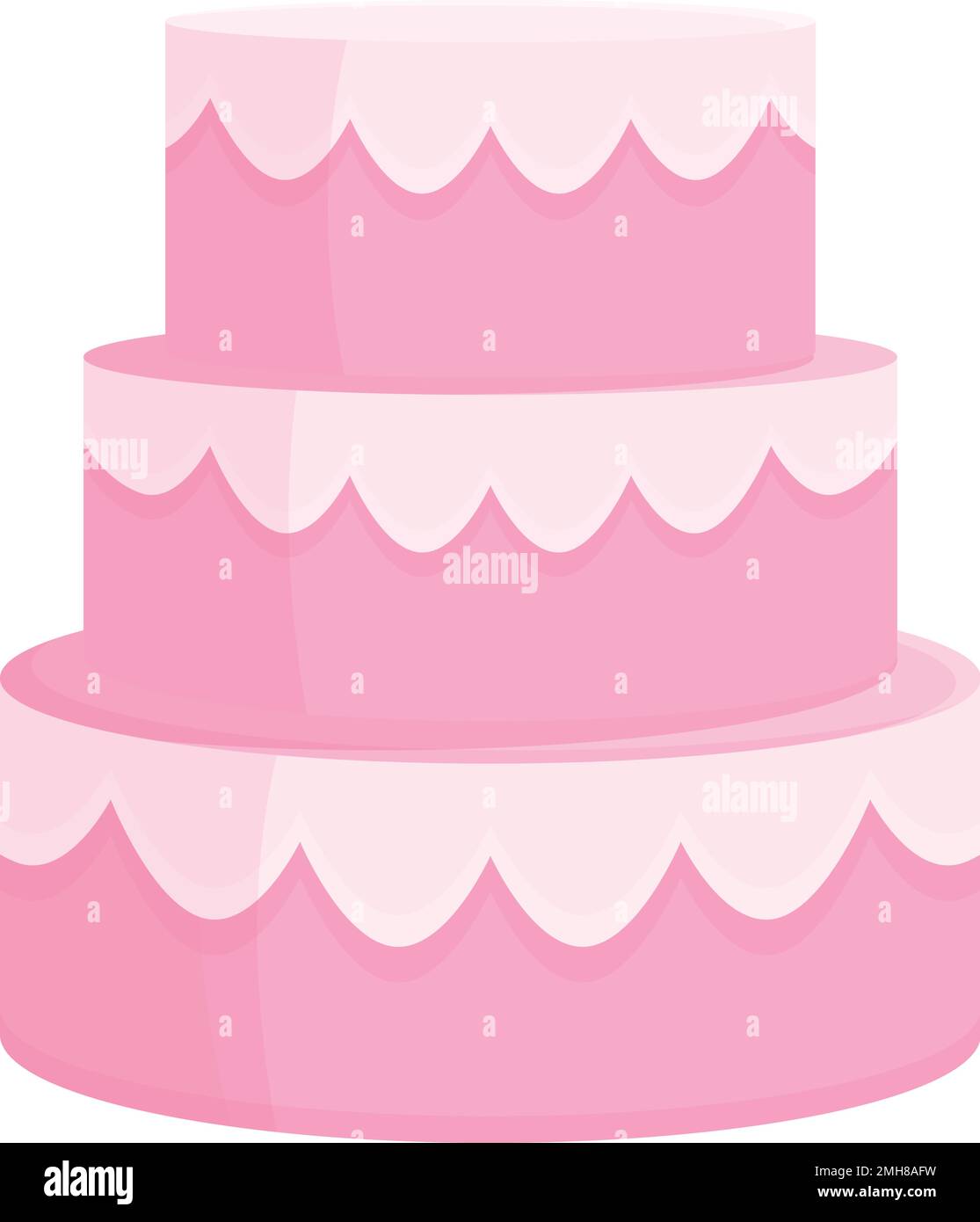 Couple wedding cake icon cartoon vector. Cream bride. Berry topper ...