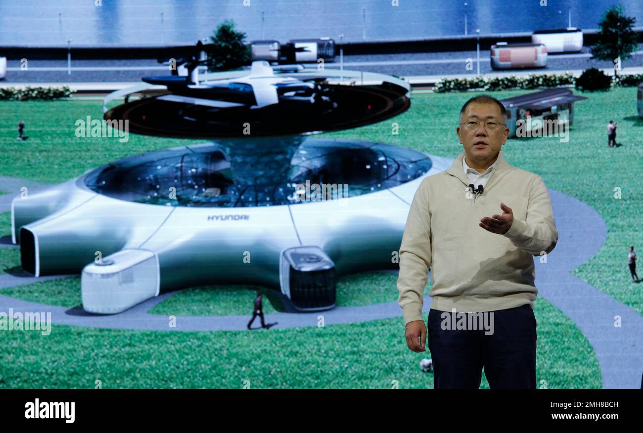 Euisun Chung, Executive Vice Chairman at Hyundai Motor Group, speaks ...