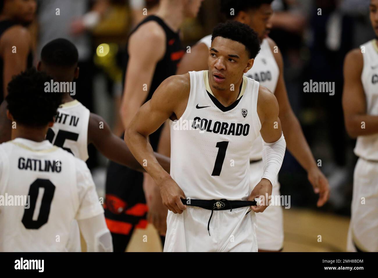 Colorado guard Tyler Bey (1) in the first half of an NCAA college ...