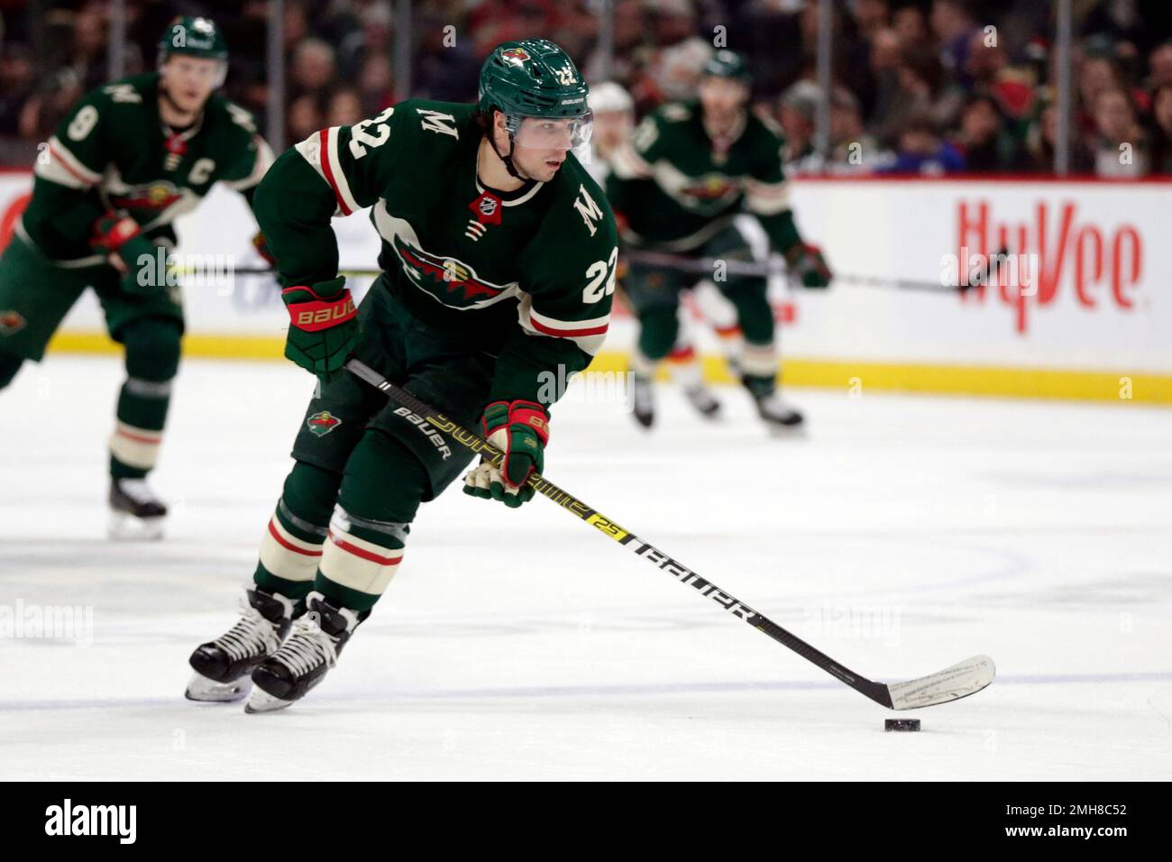 Minnesota Wild left wing Kevin Fiala skates against the Calgary Flames ...