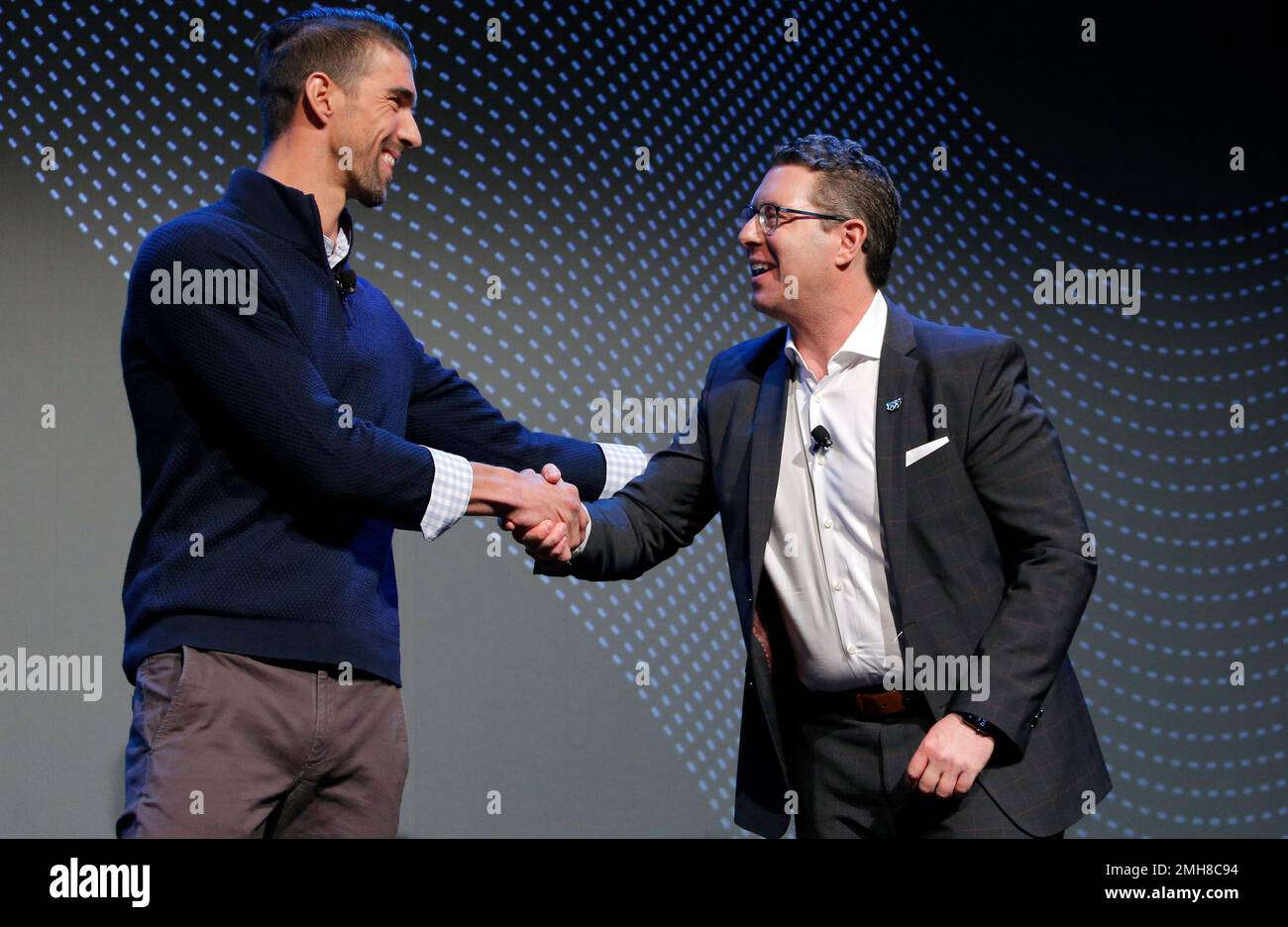 Michael Moskowitz, CEO of Panasonic Corporation of North America, right ...