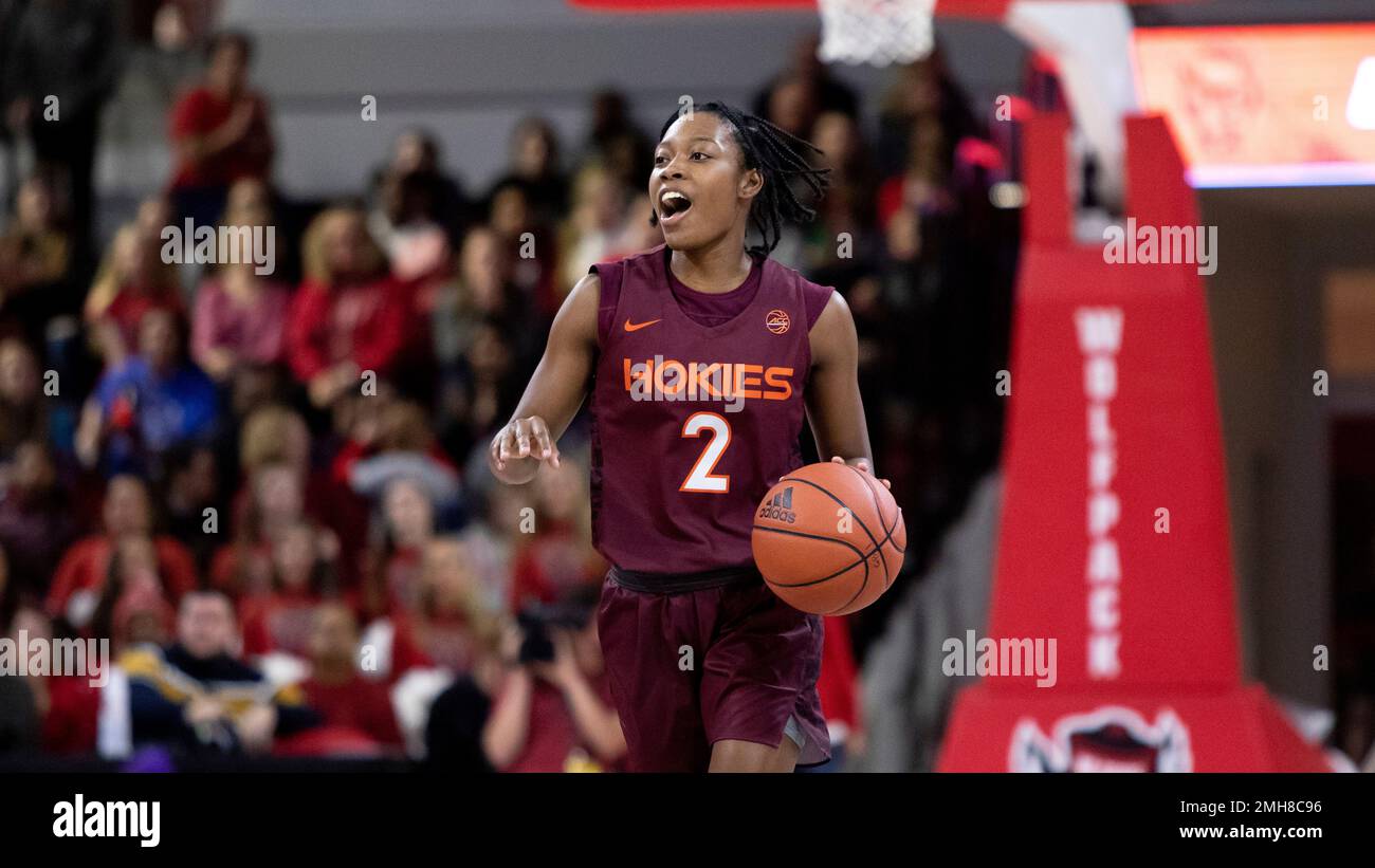 Virginia Tech's Aisha Sheppard (2) handles the ball during an NCAA ...