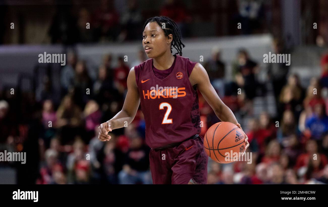 Virginia Tech's Aisha Sheppard (2) handles the ball during an NCAA ...