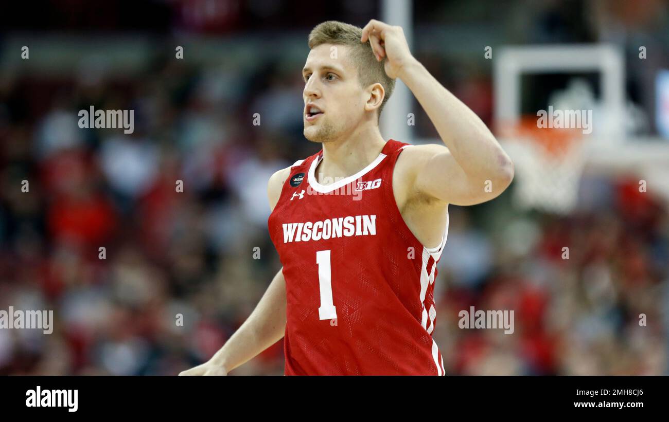Wisconsin guard Brevin Pritzl is seen against Ohio State during an NCAA ...