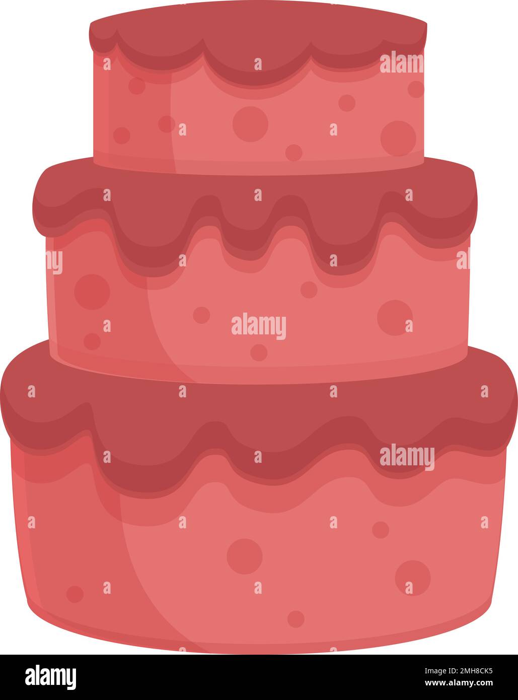 Cream wedding cake icon cartoon vector. Pie party. Bride flower Stock ...