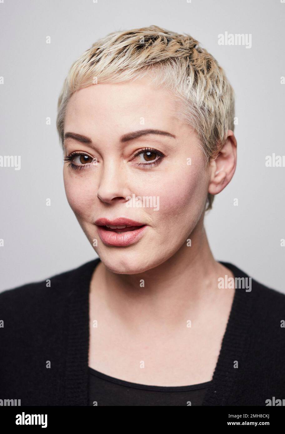 In this Friday, January 3, 2020 photo, Rose McGowan poses for a ...