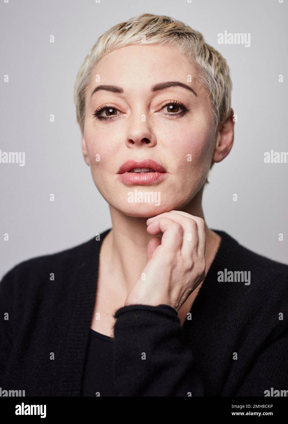 In this Friday, January 3, 2020 photo, Rose McGowan poses for a ...