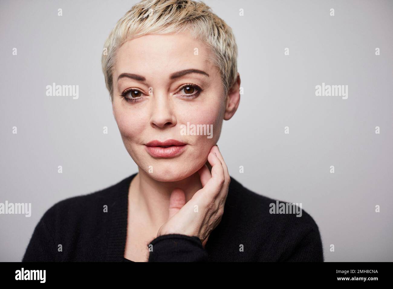 In this Friday, January 3, 2020 photo, Rose McGowan poses for a ...
