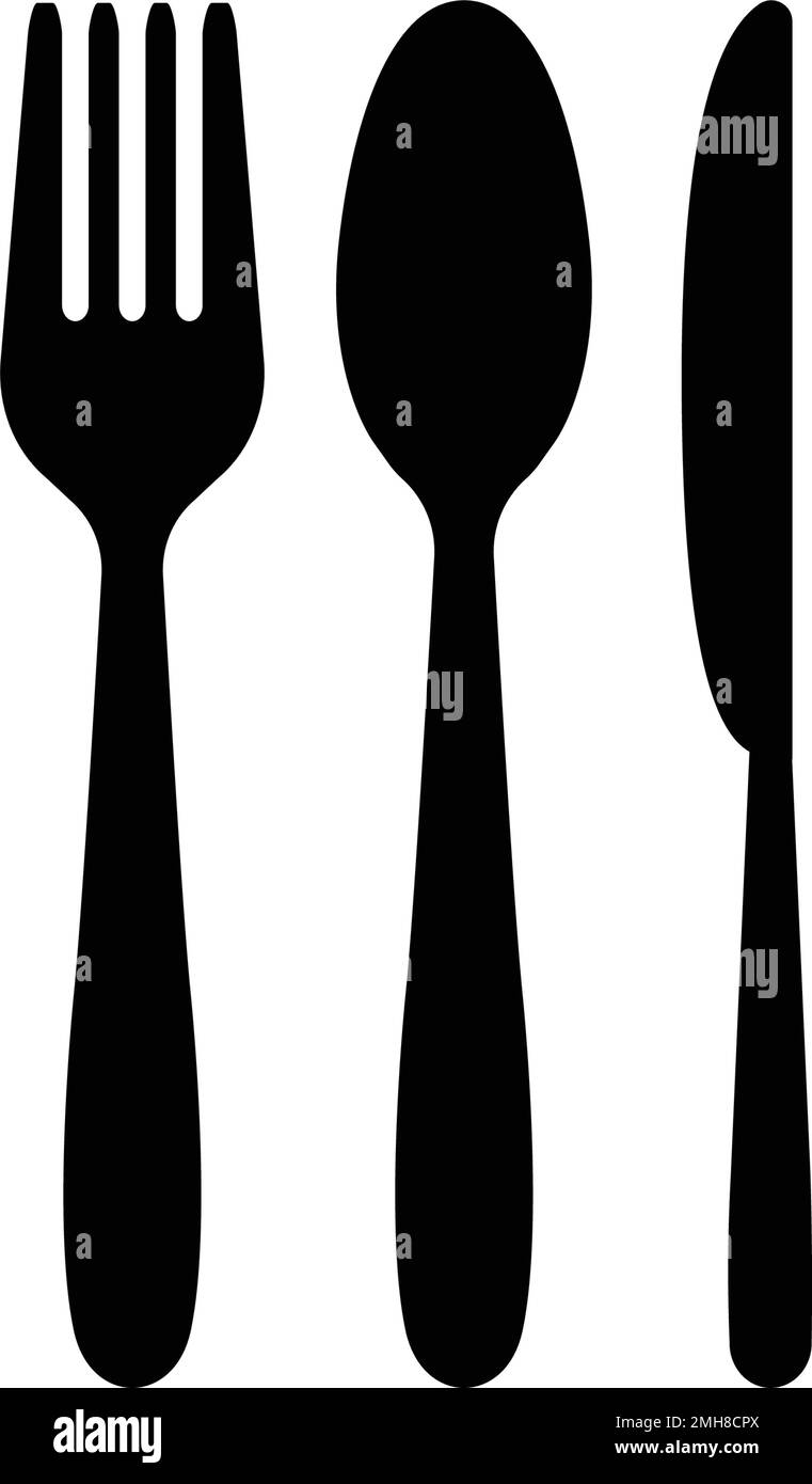 spoon fork knife logo illustration design Stock Vector Image & Art - Alamy