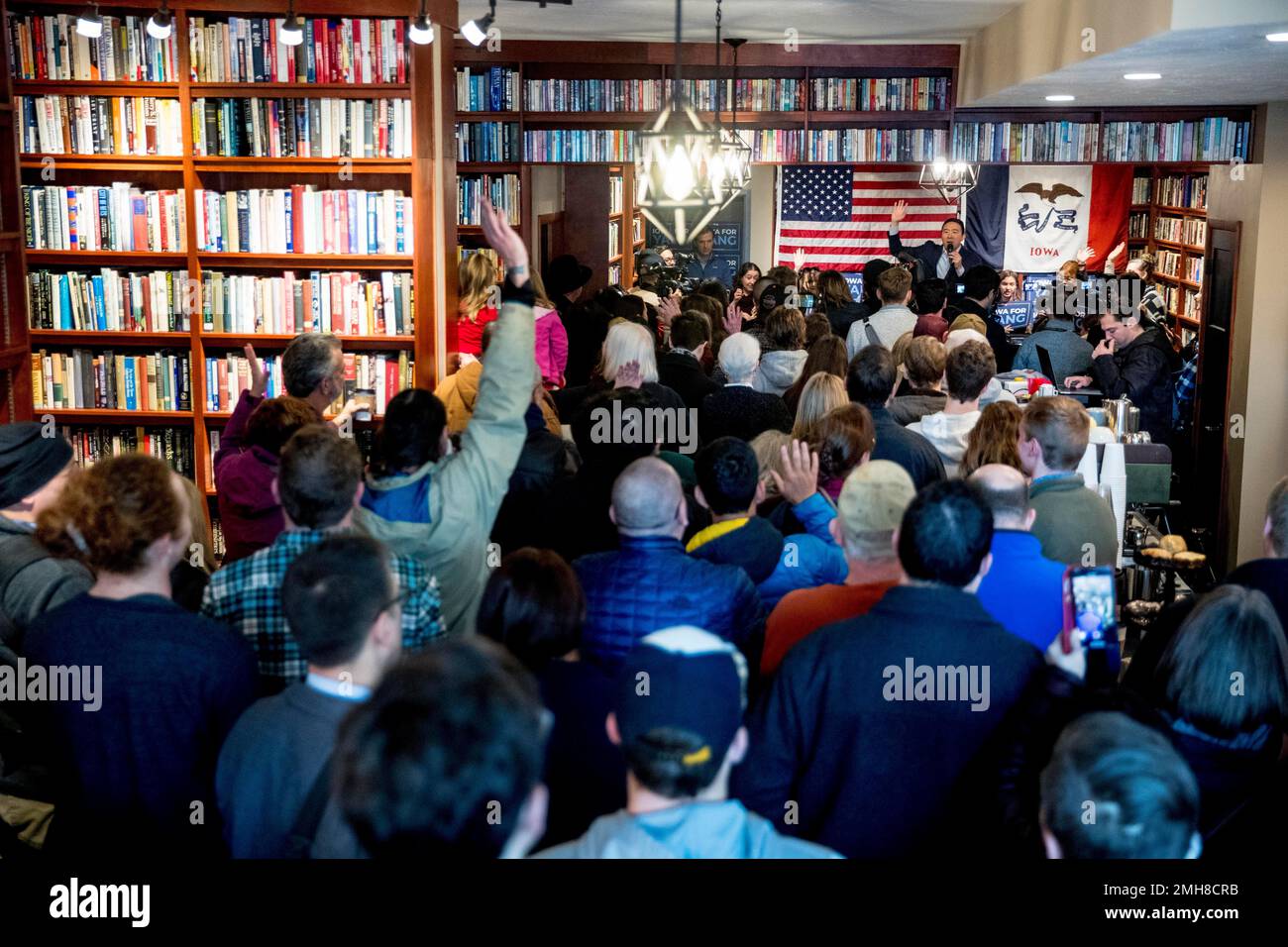Democratic presidential candidate Andrew Yang speaks at a campaign ...