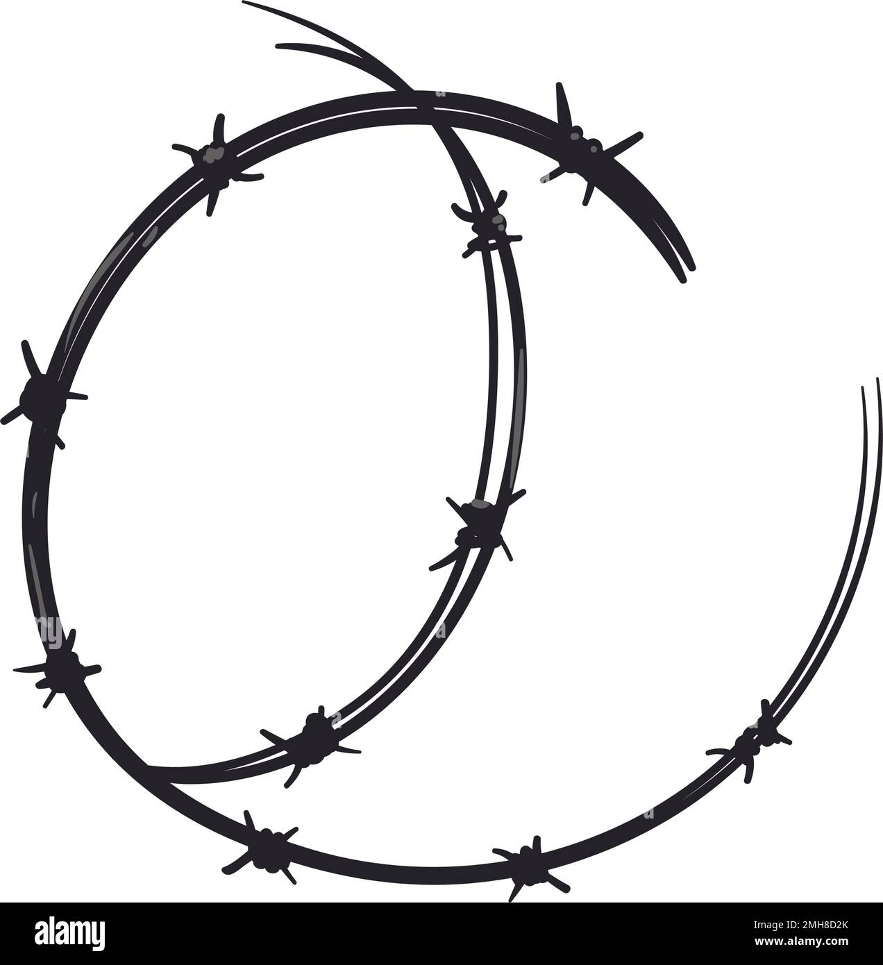 flat black barbed wire design Stock Vector Image & Art - Alamy