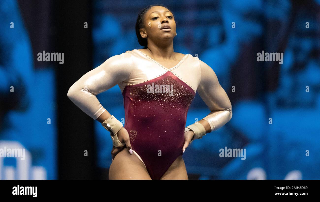 Arizona State's Maya Williams during an NCAA gymnastics meet on ...