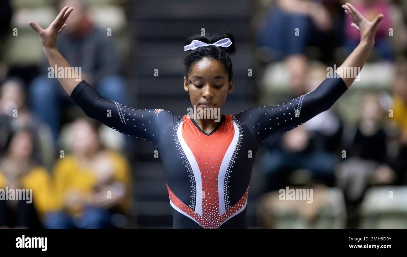Southeast Missouri's Gabrielle Adams during an NCAA gymnastics meet on ...