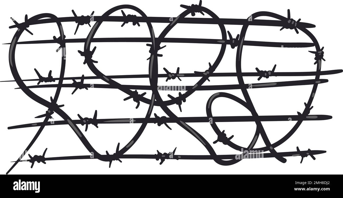 flat black wire fence Stock Vector Image & Art - Alamy