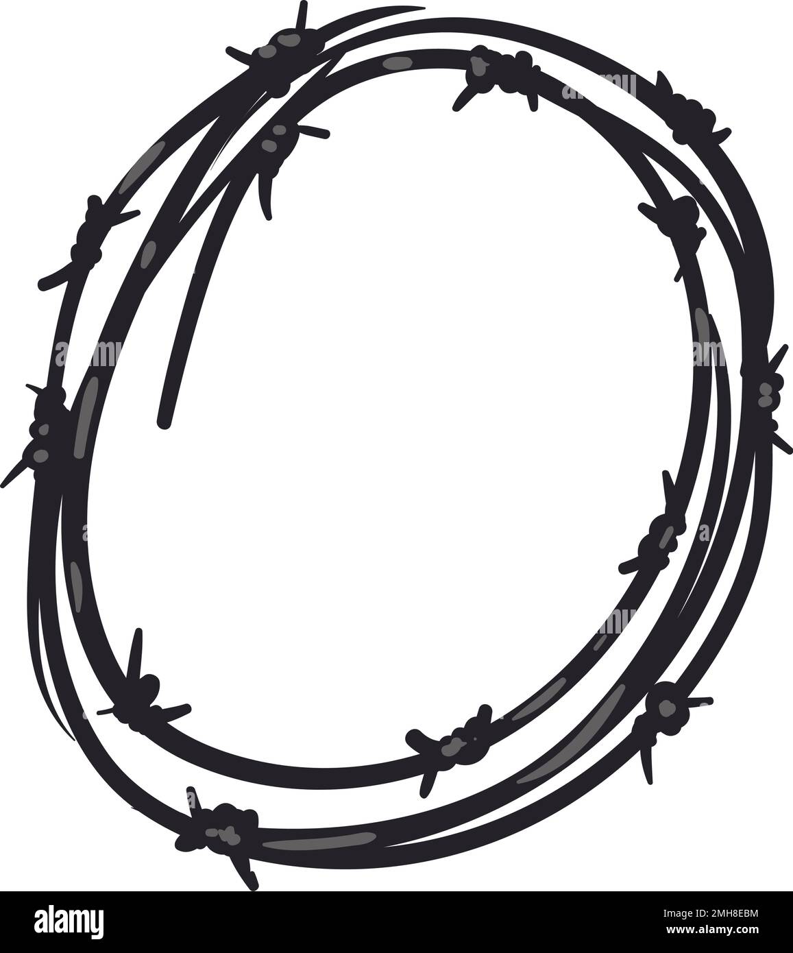 flat barbed wire design Stock Vector Image & Art - Alamy