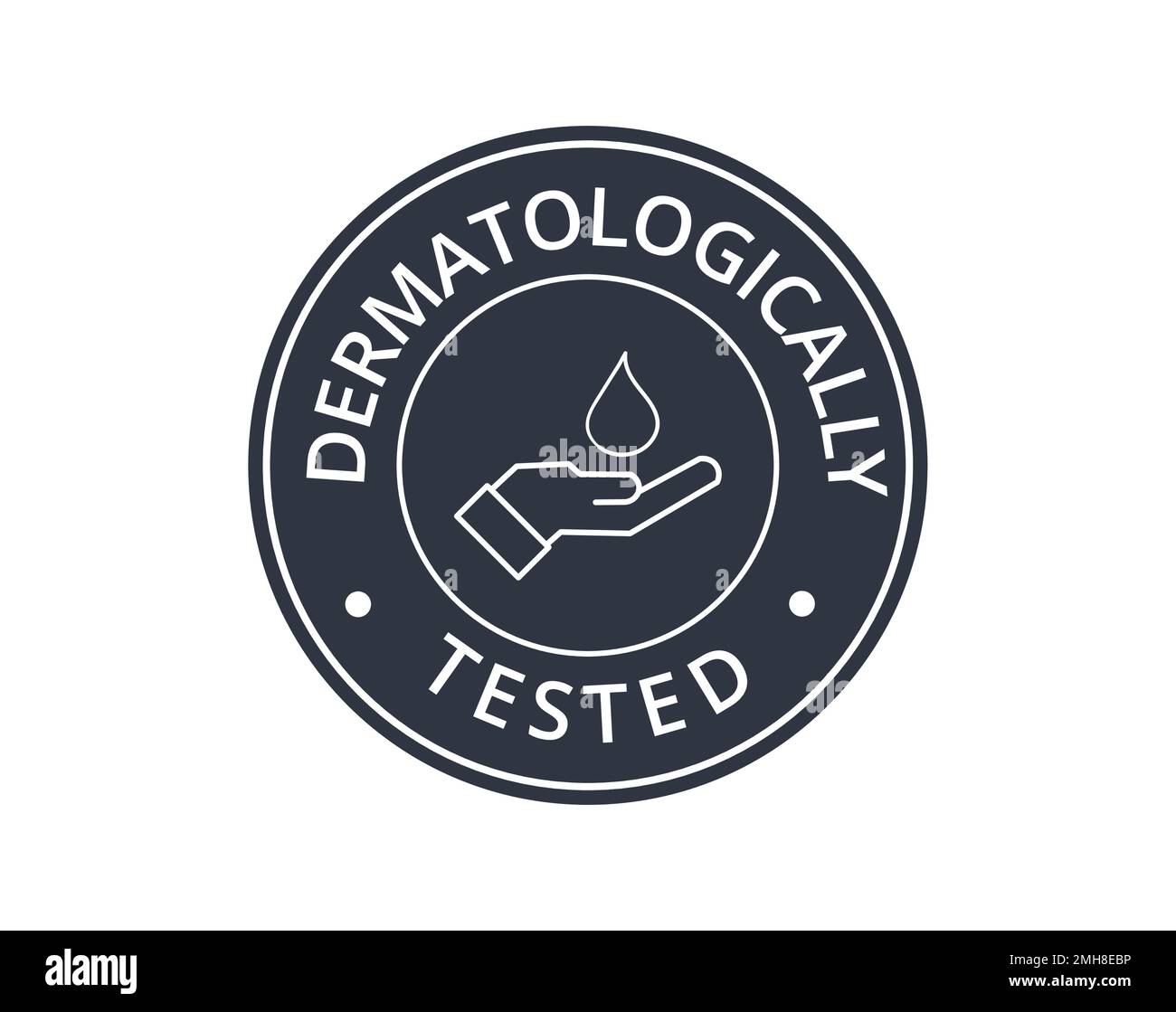 Monochromatic dermatologically symbol with hand. Concept of packaging ...