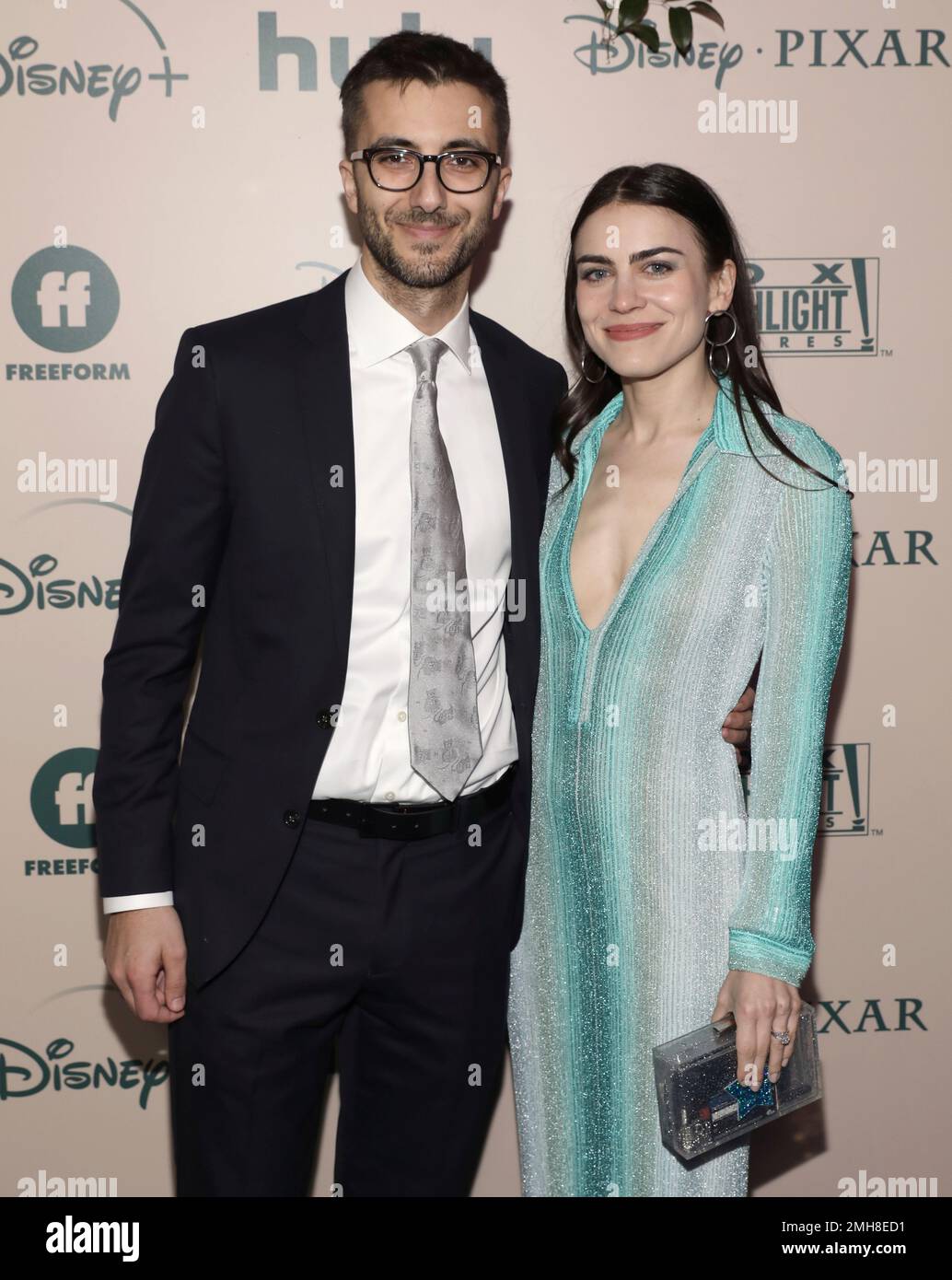 Nick Antosca, left, and Alexandra Pechman arrive at the FX and Disney ...