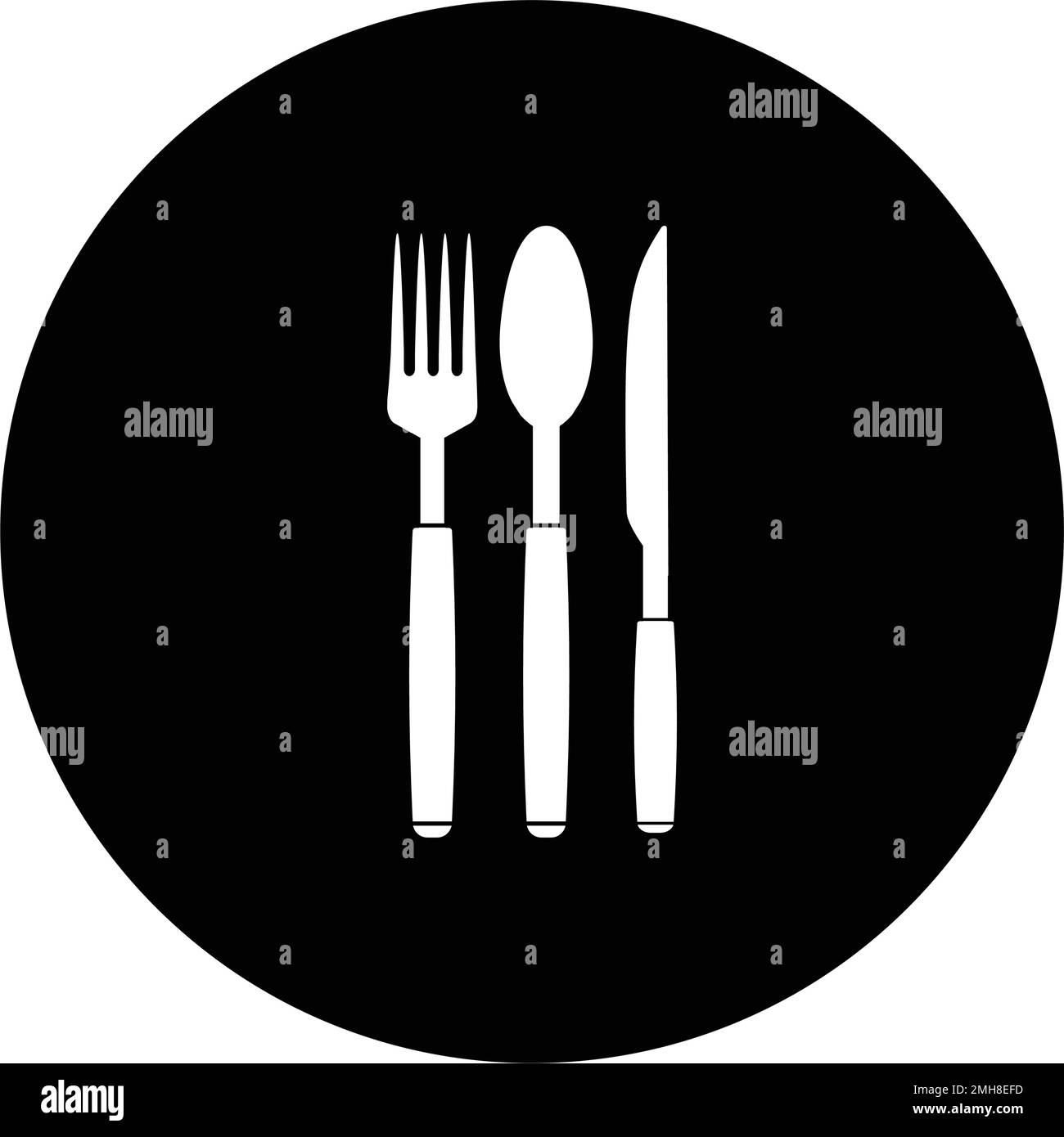 spoon fork knife logo illustration design Stock Vector Image & Art - Alamy