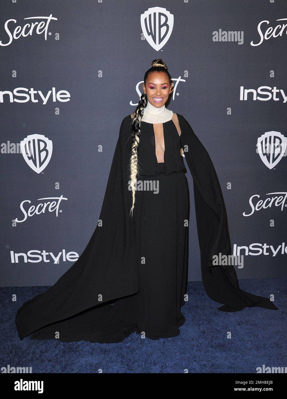 Melanie Liburd arrives at the InStyle and Warner Bros. Golden Globes ...