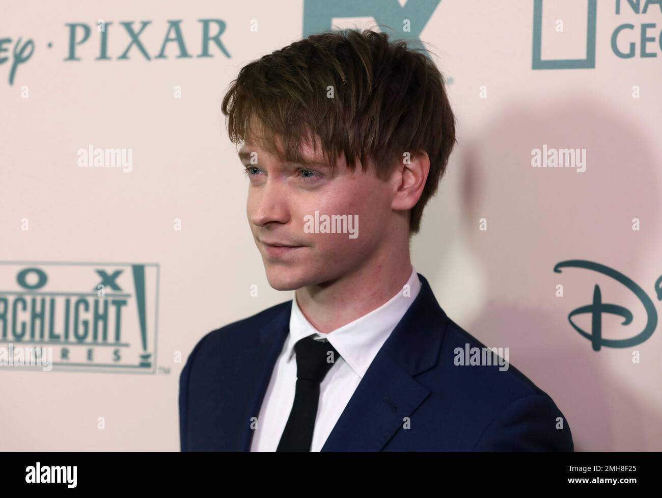 Calum Worthy arrives at the FX and Disney Golden Globes afterparty at ...