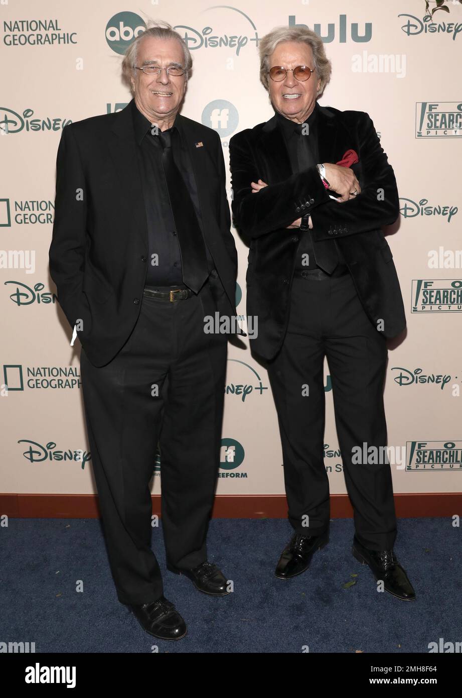 Tom Hallick, left, and Jack Kelly arrive at the FX and Disney Golden ...