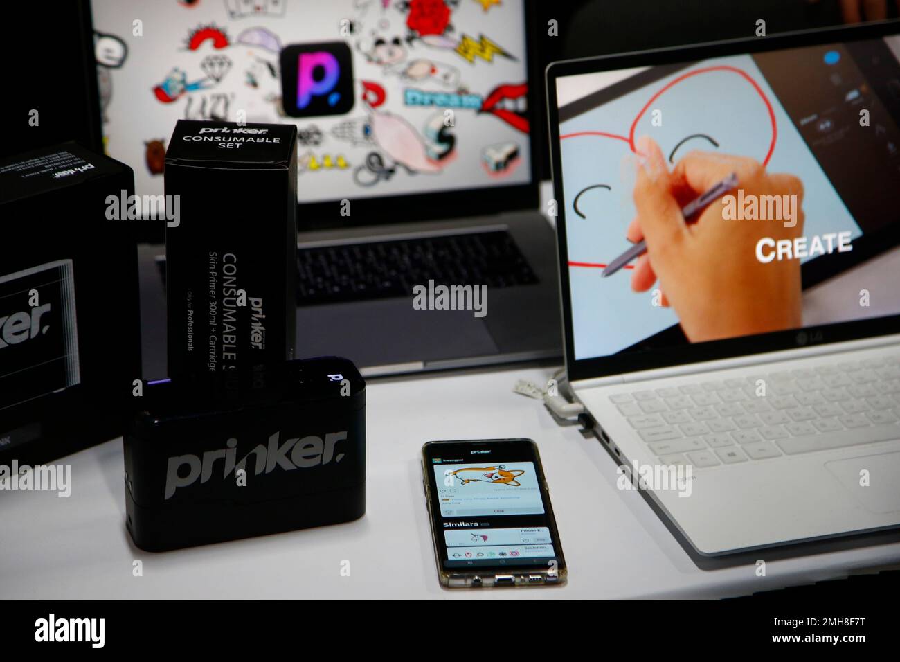Prinker Korea shows off their temporary tattoo printer and app at the ...