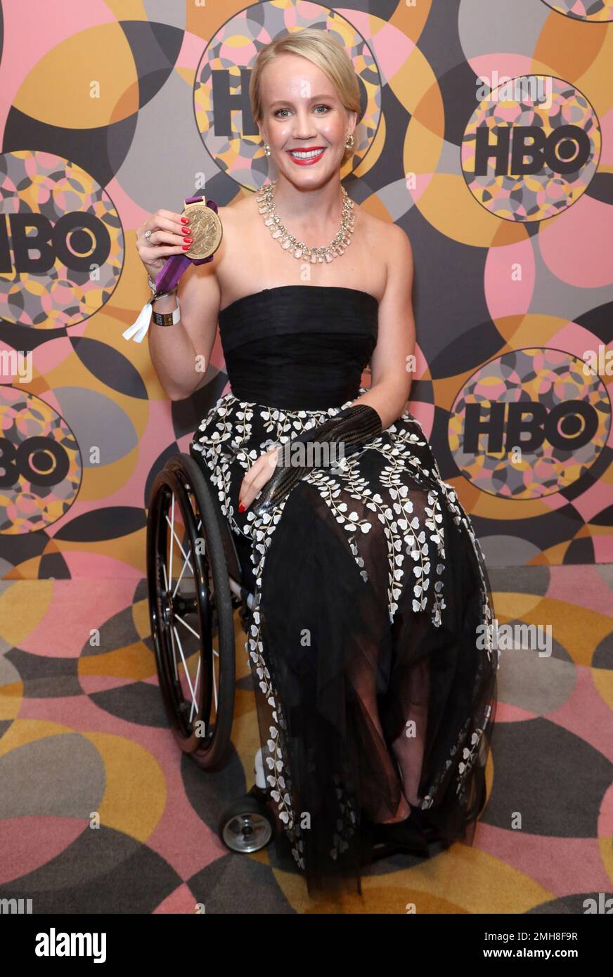 Mallory Weggemann arrives at the HBO Golden Globes afterparty at the ...