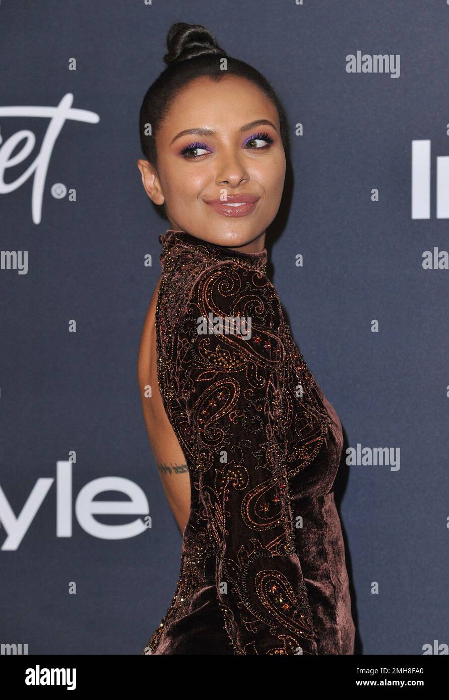 Kat Graham arrives at the InStyle and Warner Bros. Golden Globes ...