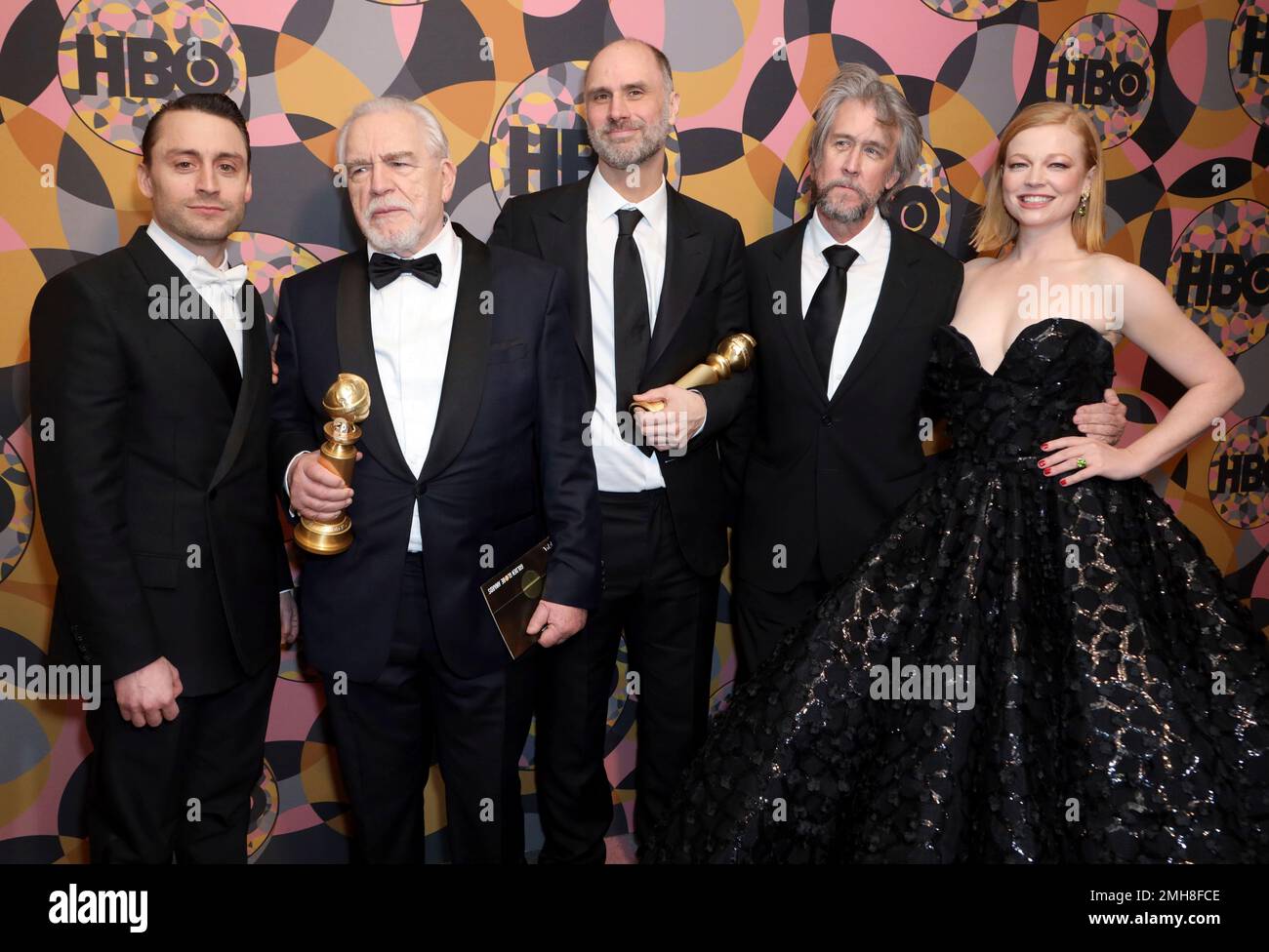 Kieran Culkin, from left, Brian Cox, Jesse Armstrong, Alan Ruck, and ...
