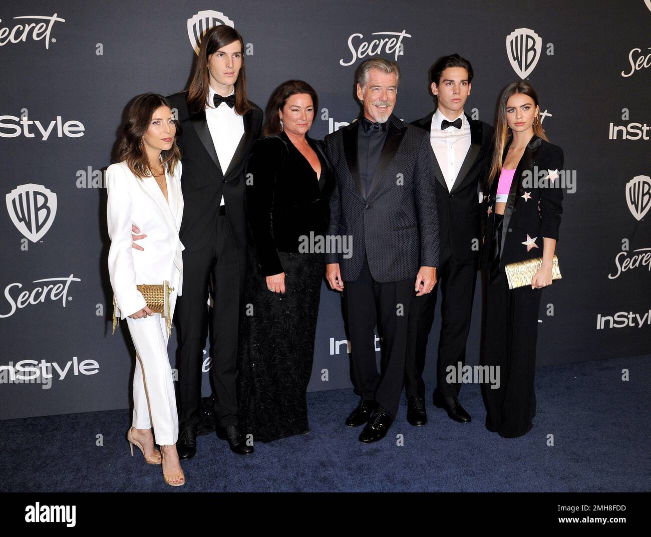 Avery Wheless, from left, Dylan Brosnan, Keely Brosnan, Pierce Brosnan ...