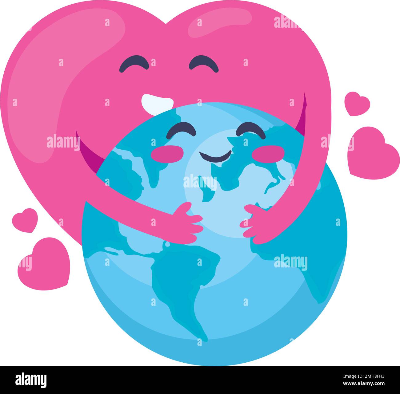 heart hugging world Stock Vector Image & Art - Alamy