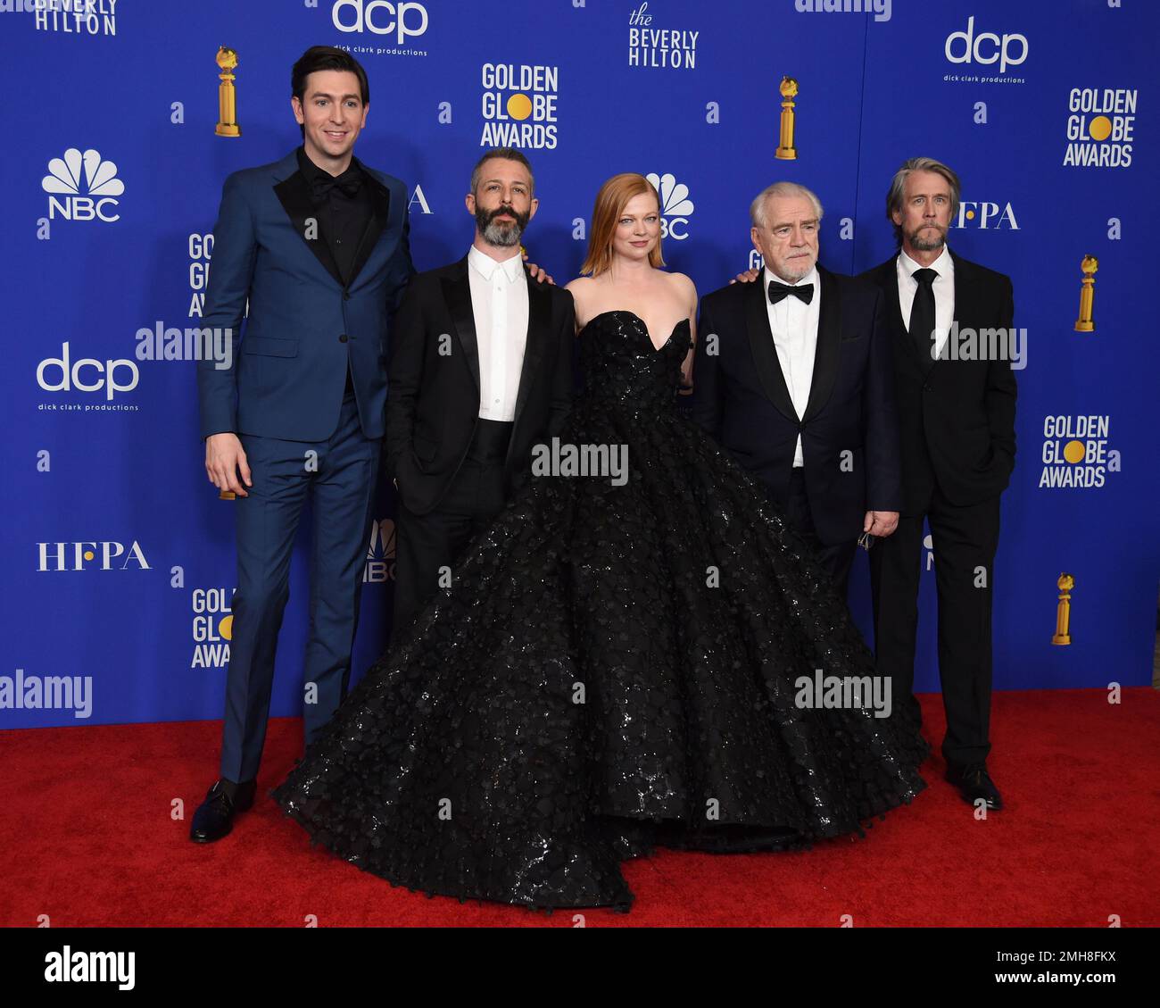 Nicholas Braun, from left, Jeremy Strong, Sarah Snook, Brian Cox and ...