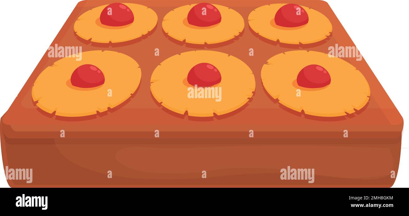 Sugar upside-down cake icon cartoon vector. View tasty. Tarte card Stock Vector Image & Art - Alamy
