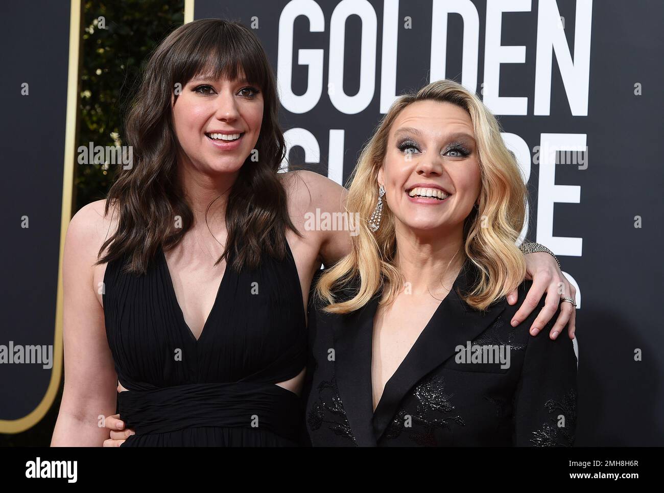 Kate McKinnon, right, and her sister Emily Lynne Berthold arrive at the ...