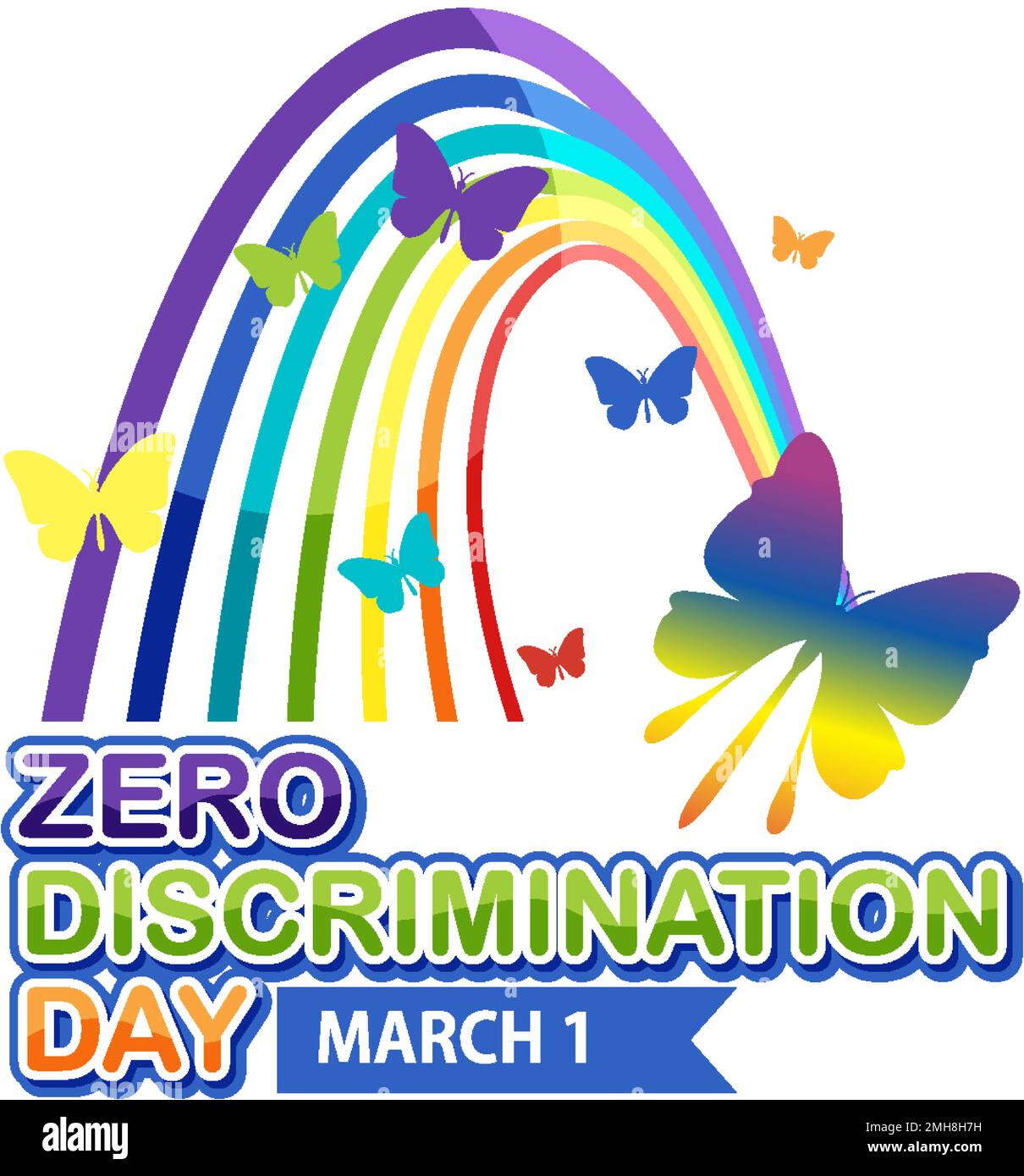 Zero discrimination day banner design illustration Stock Vector Image ...
