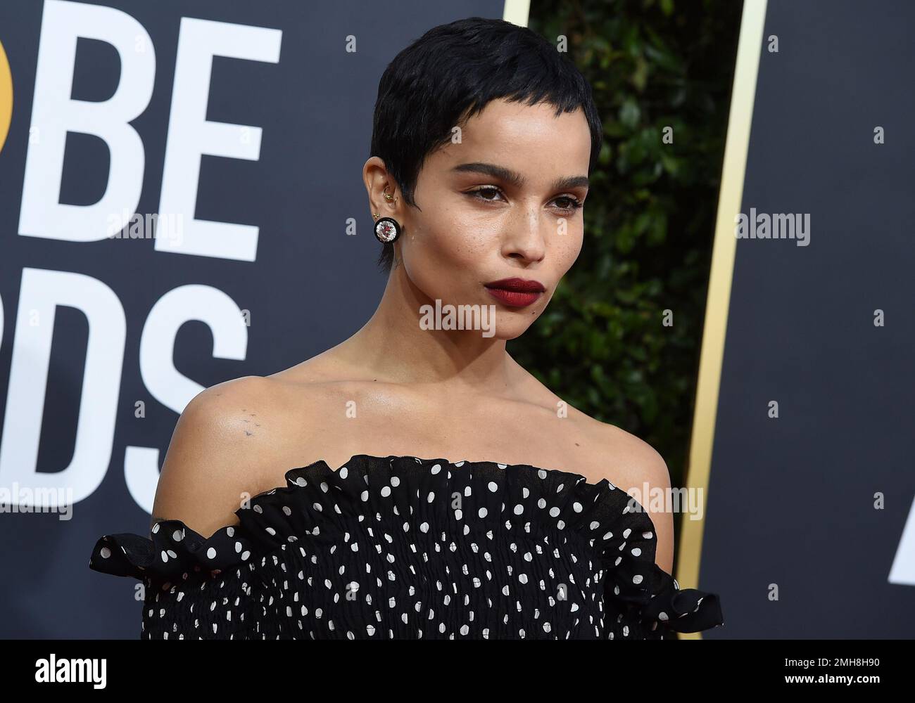 Zoe Kravitz arrives at the 77th annual Golden Globe Awards at the ...
