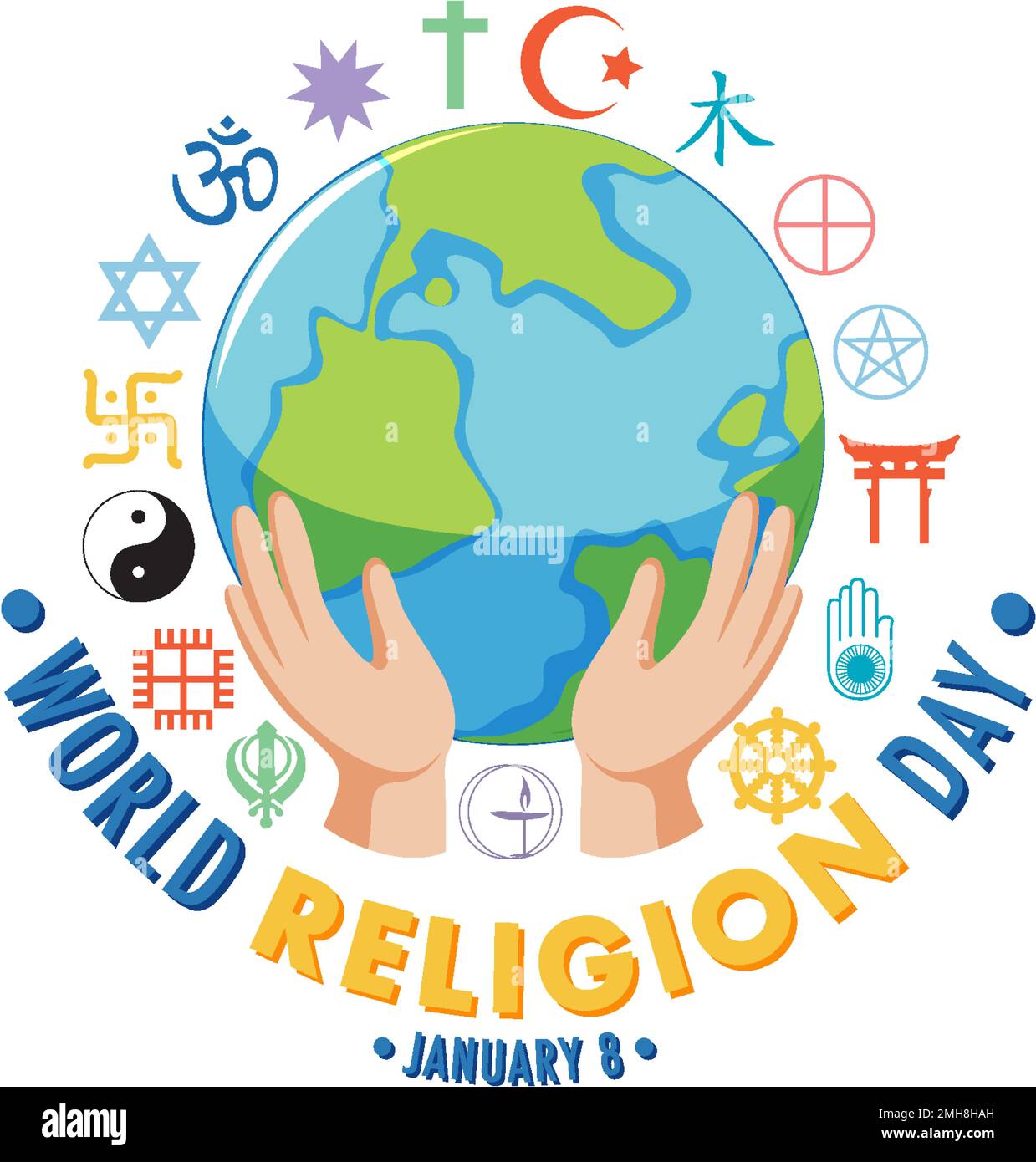 World Religion Day Banner Design illustration Stock Vector Image & Art ...
