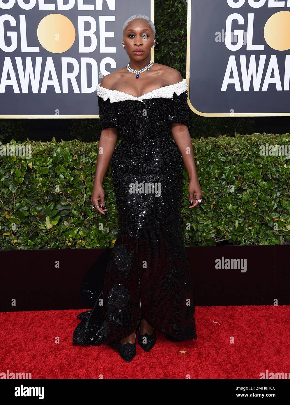 Cynthia Erivo arrives at the 77th annual Golden Globe Awards at the ...